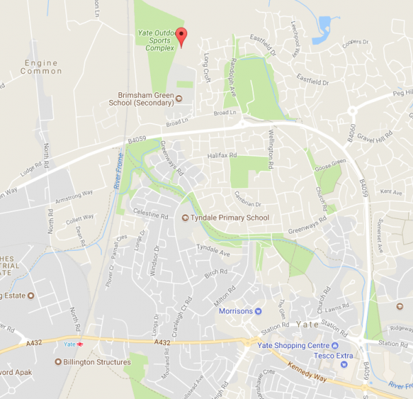 How to find us – YATE & DISTRICT ATHLETIC CLUB