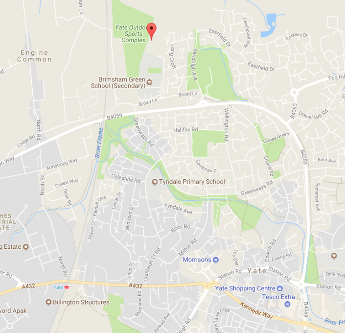 How to find us – YATE & DISTRICT ATHLETIC CLUB